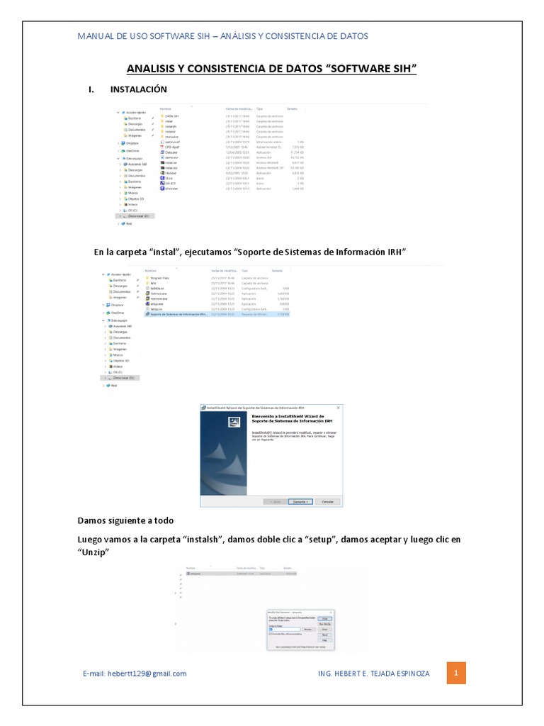 Manual de Uso del Software SIH | PDF | Point and Click | Software