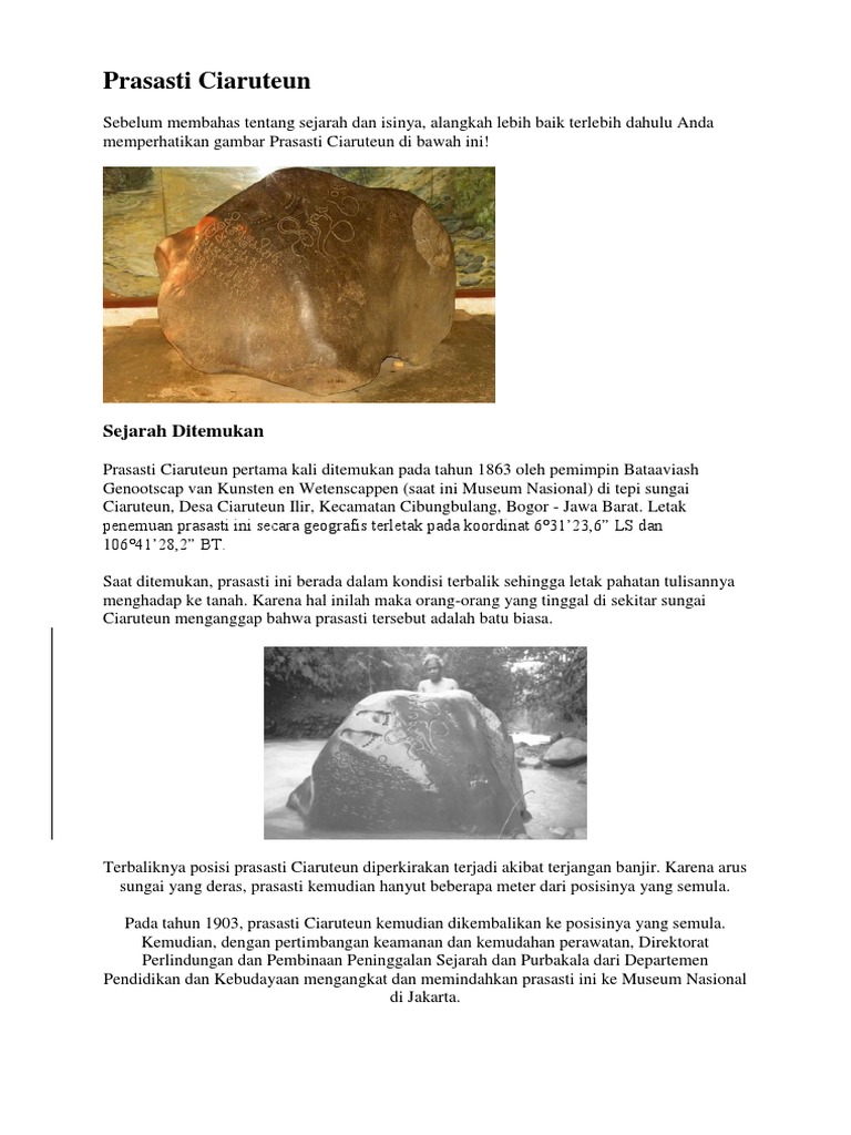 Prasasti Ciaruteun | PDF