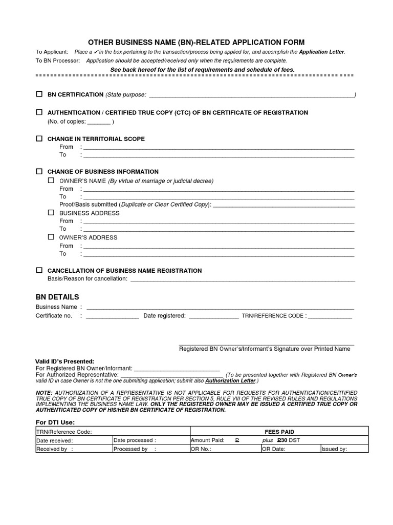 Other Business Name Application Form | PDF | Authentication | Social ...