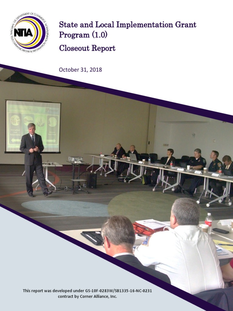State and Local Implementation Grant Program (1.0) Closeout Report | PDF | National ...