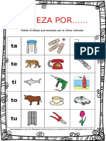 Actividades con sílabas ta te ti to tu | PDF | Visión | Color