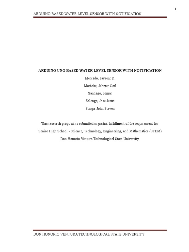 Arduino Based Water Level Sensor With Notification | PDF | Radar ...