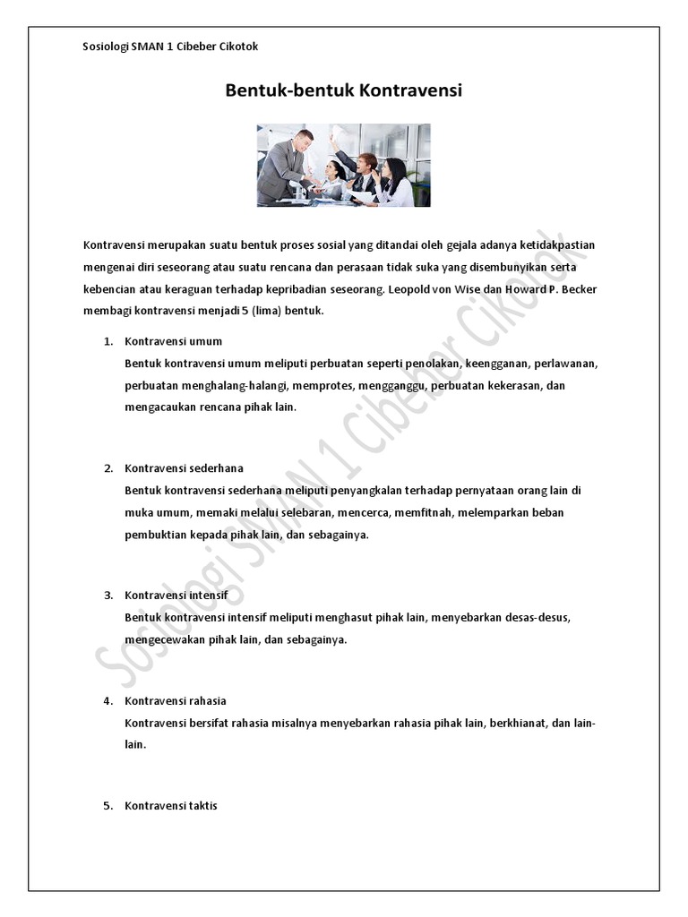 Bentuk-Bentuk Kontravensi | PDF
