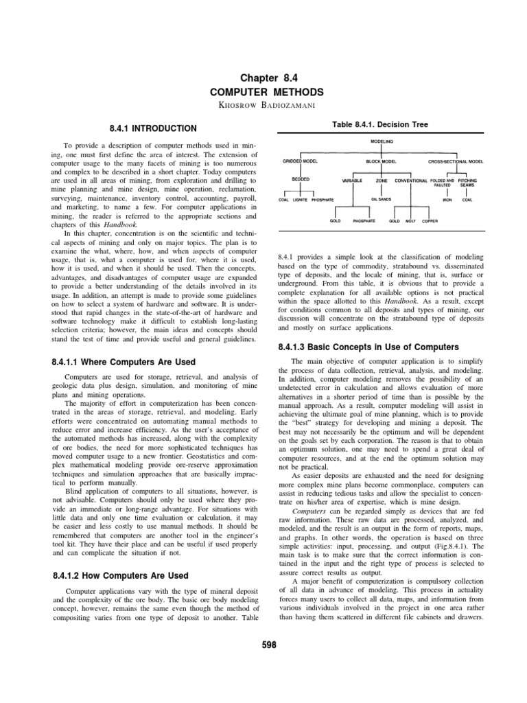 Computer Methods: Table 8.4.1. Decision Tree | PDF | Topography | Databases