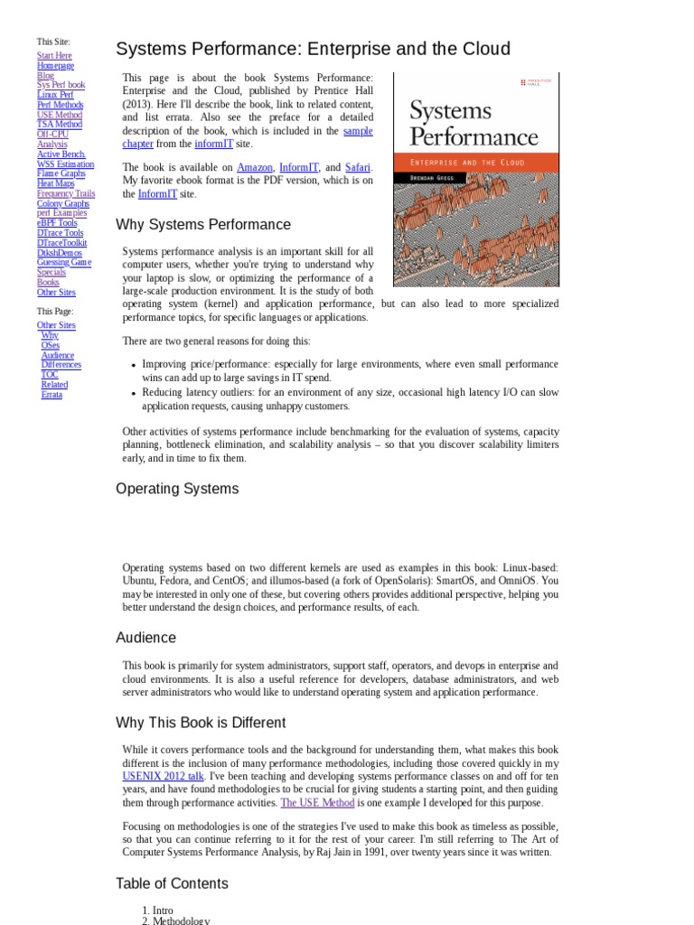 Systems Performance Book | PDF | Operating System | Central Processing Unit