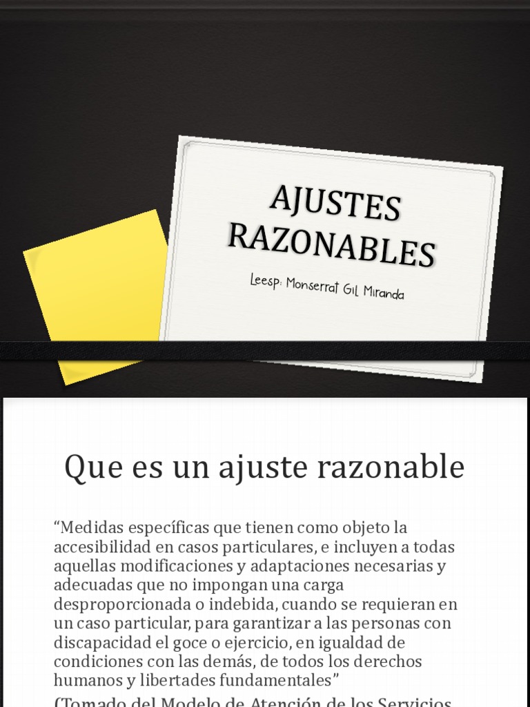 AJUSTES RAZONABLES | Educación especial | Plan de estudios | Prueba ...