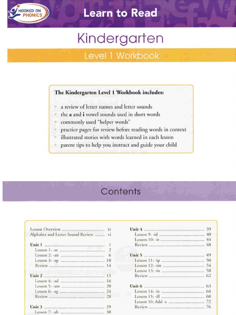 Kindergarden Level 1 Workbook | PDF | Linguistics | Educational Stages