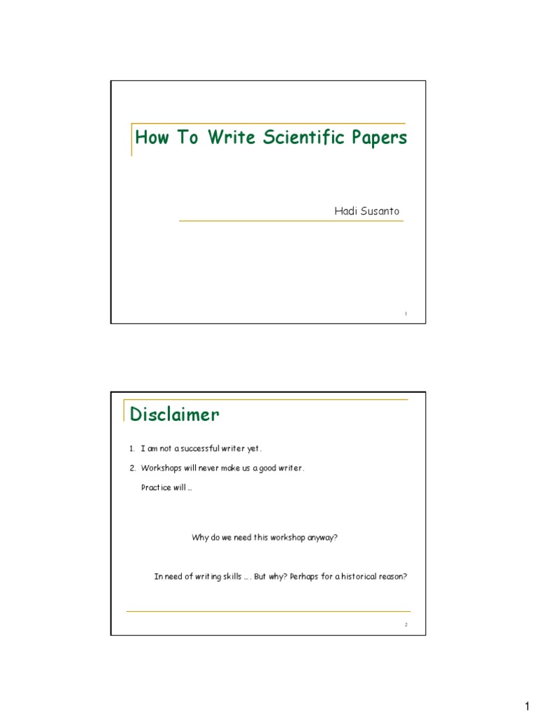 Workshop Scientific Writing | PDF | Soliton | Teaching Mathematics