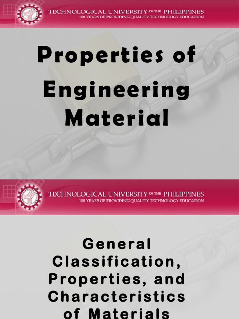 Properties of Engineering Material | PDF | Ductility | Strength Of ...