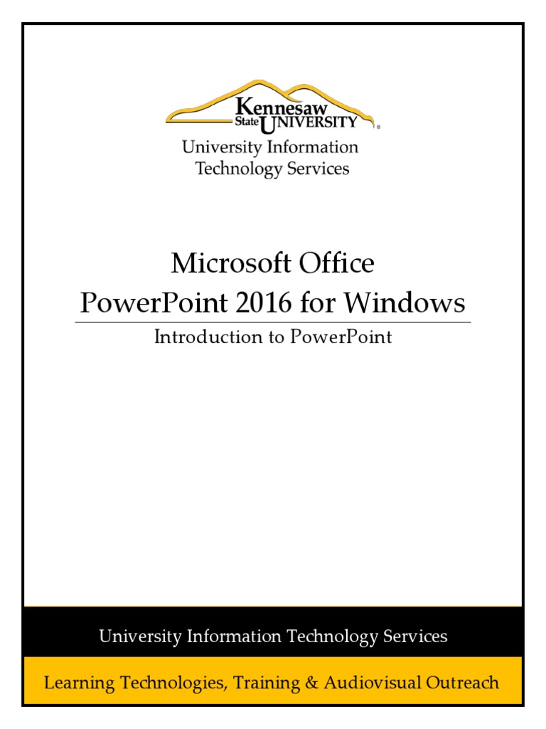 0479 Introduction To Powerpoint 2016 | PDF | Page Layout | Microsoft ...