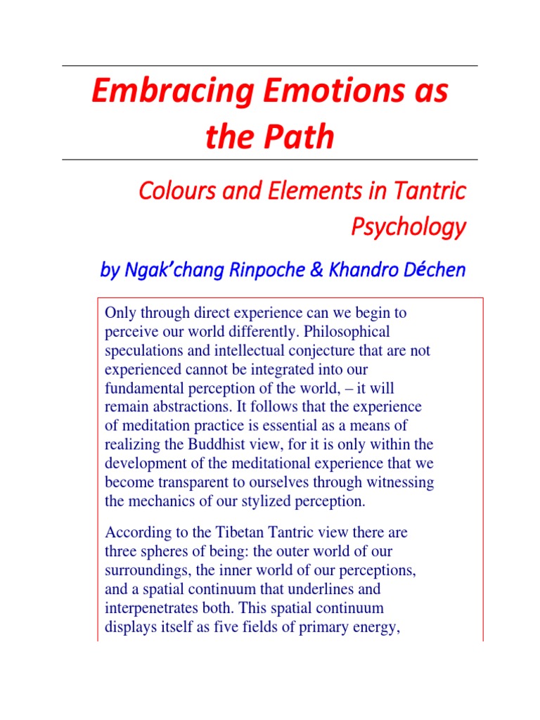 Embracing Emotions As The Path | PDF | Anger | Vajrayana