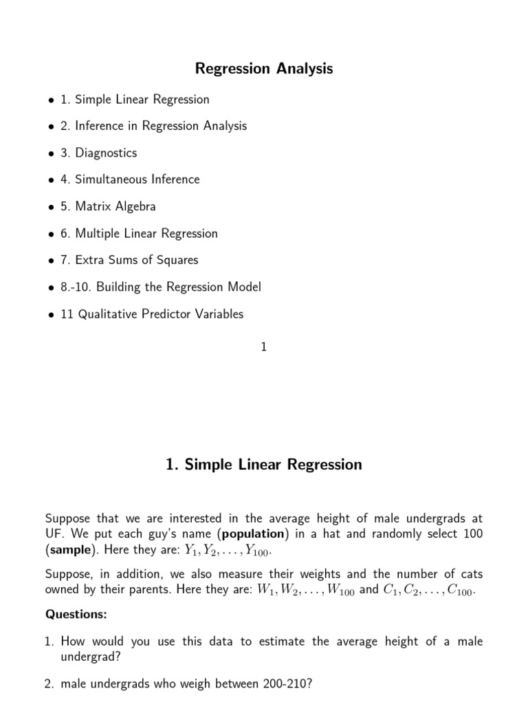 Regression Analysis | PDF | Errors And Residuals | Multivariate Statistics