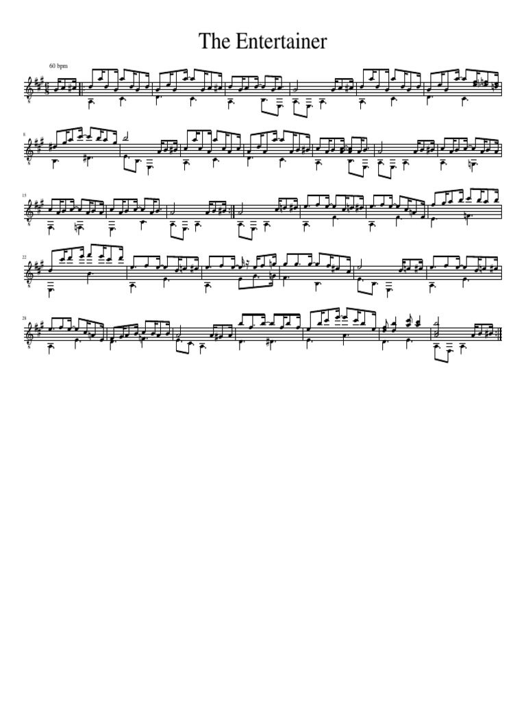 The Entertainer Guitar | PDF
