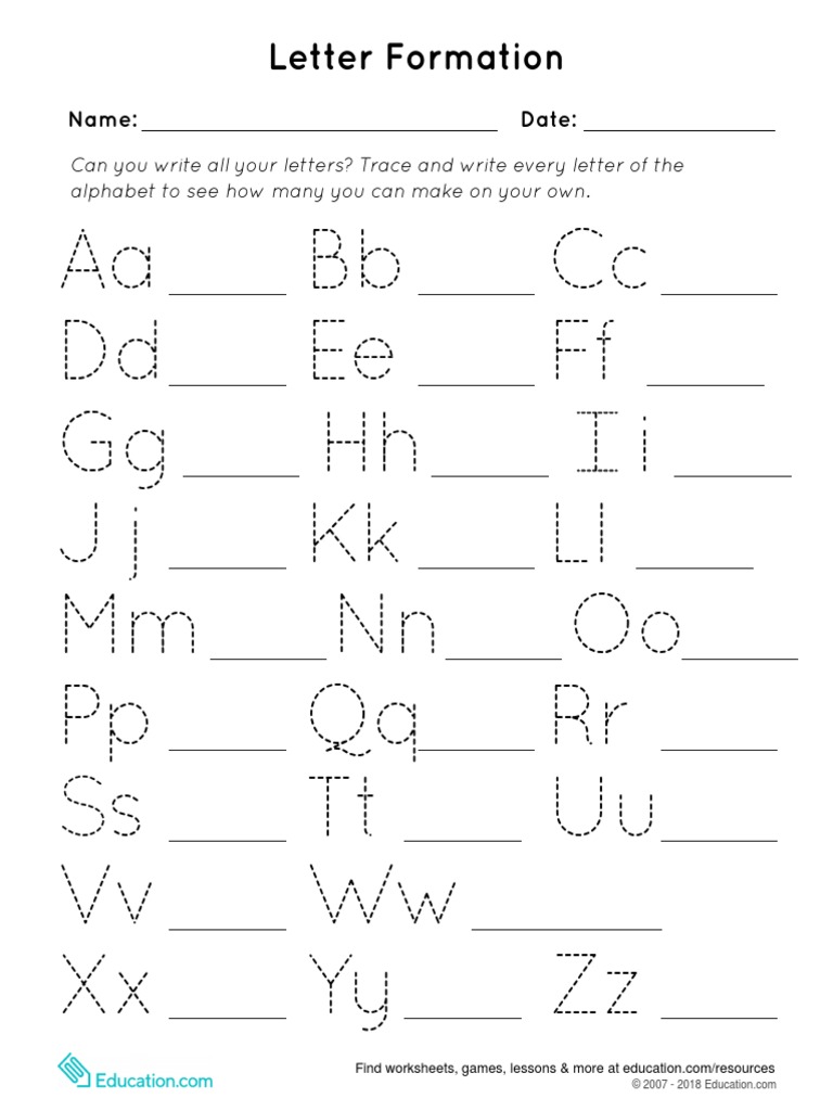Letter Formation Assessment | PDF | Languages | Language Arts & Discipline