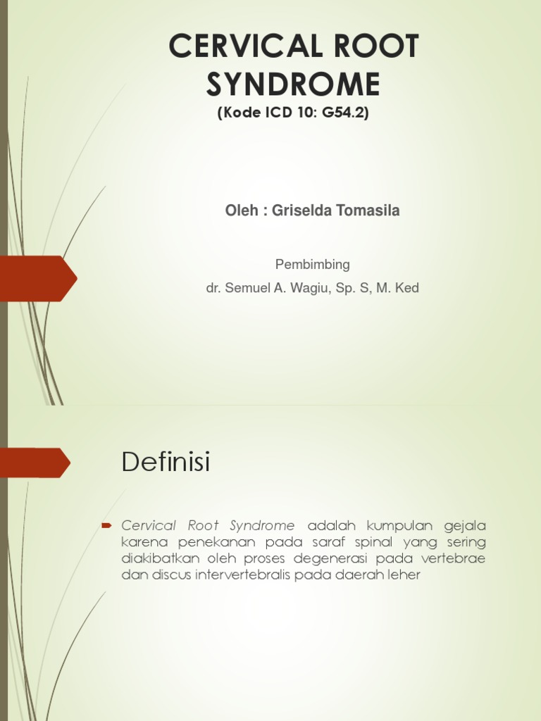 Cervical Root Syndrome | PDF