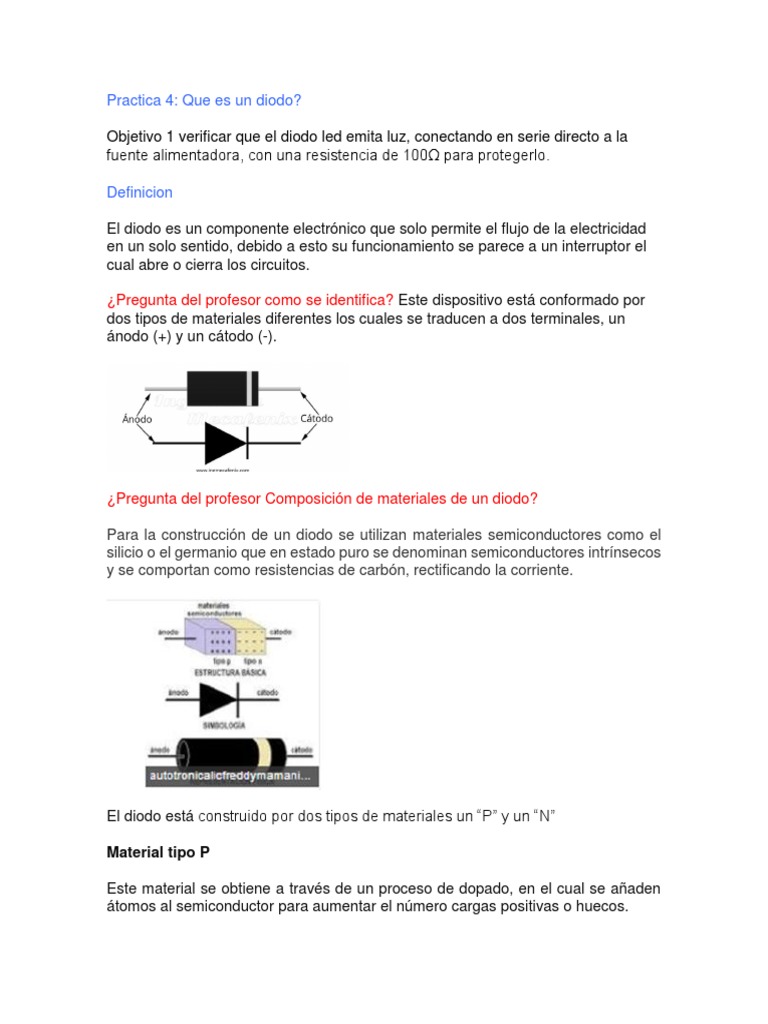 Que Es Un Diodo | PDF | Diodo | Semiconductores