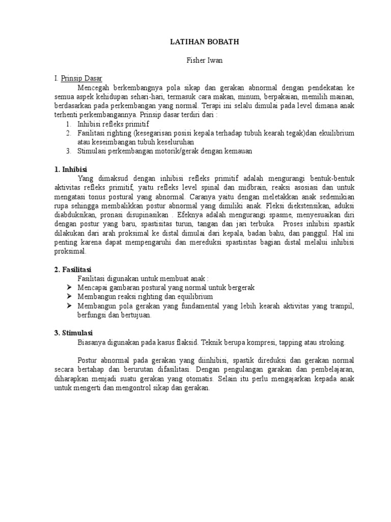 Latihan Bobath | PDF