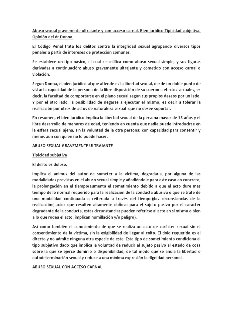 Resumen de Algunos Delitos Según Donna | PDF | Extorsión | Intención ...