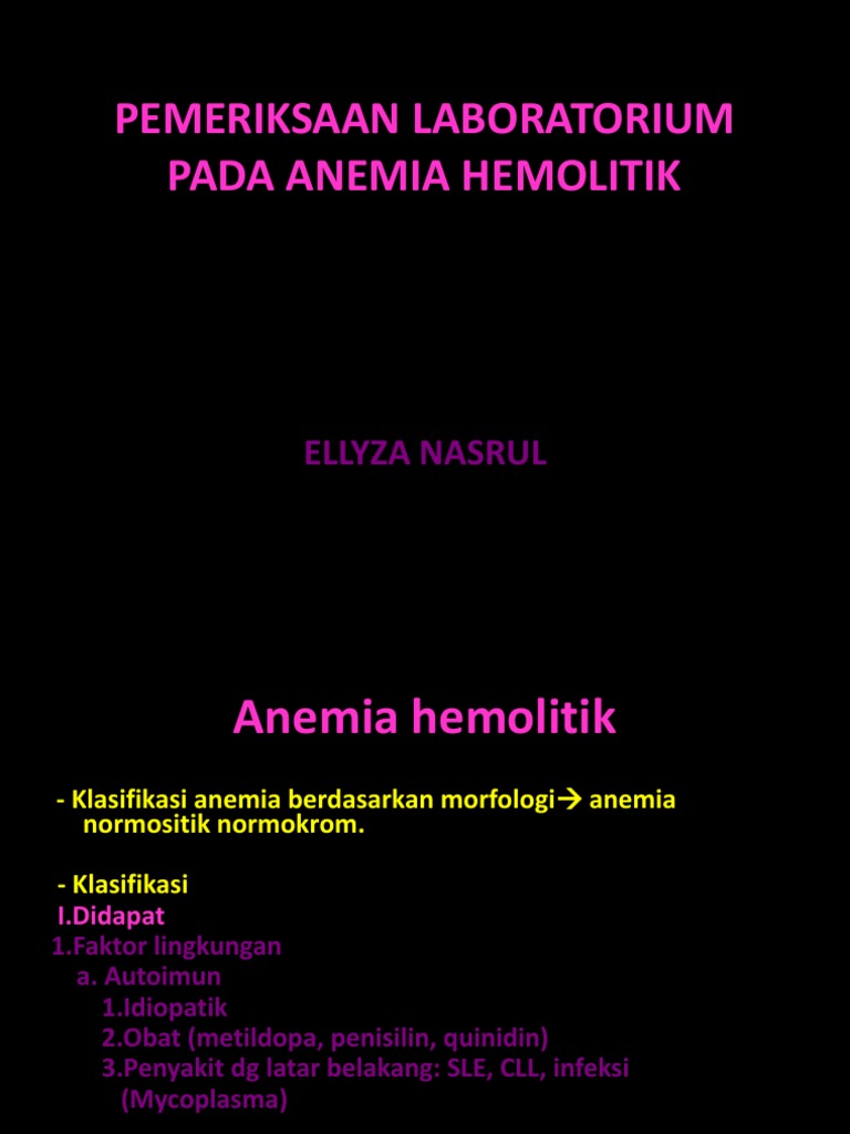 2.2.2.3 - Pemeriksaan Laboratorium Pada Anemia Hemolitik | PDF ...