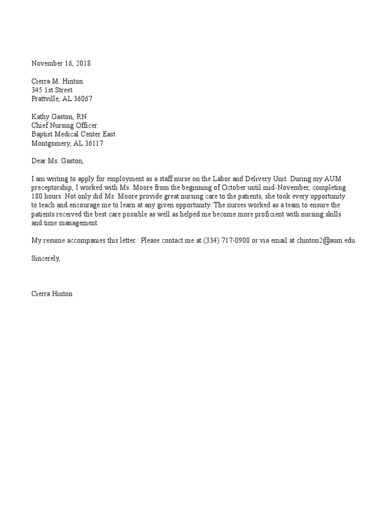 Hinton Cierra - Resume | PDF | Nursing | Health Care