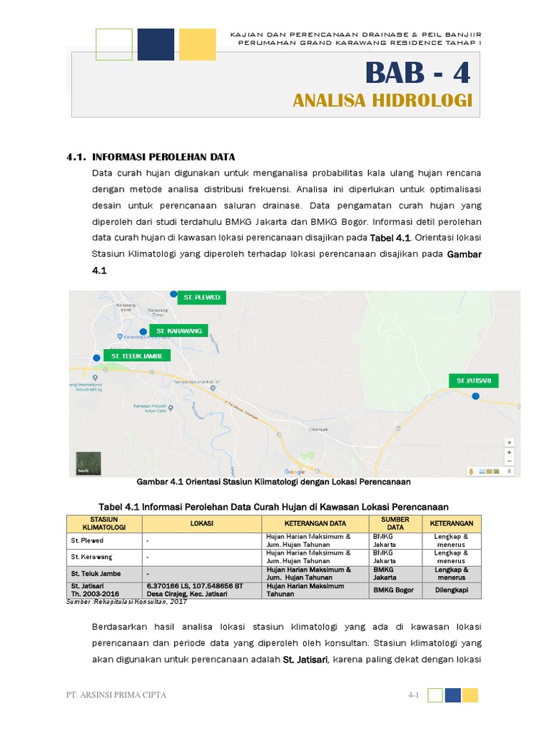 Bab 4 - Analisa Hidrologi Fix PDF | PDF