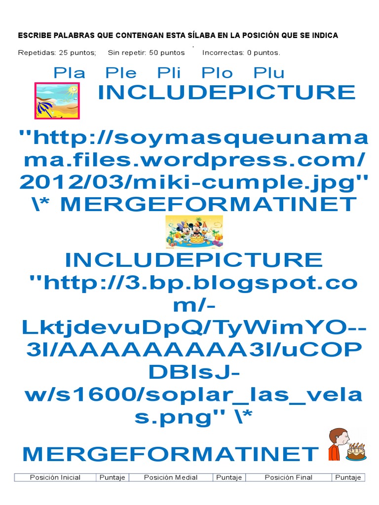 Construimos-Palabras-Con-Difono Pla Ple Pli Plo Plu en Distinta ...