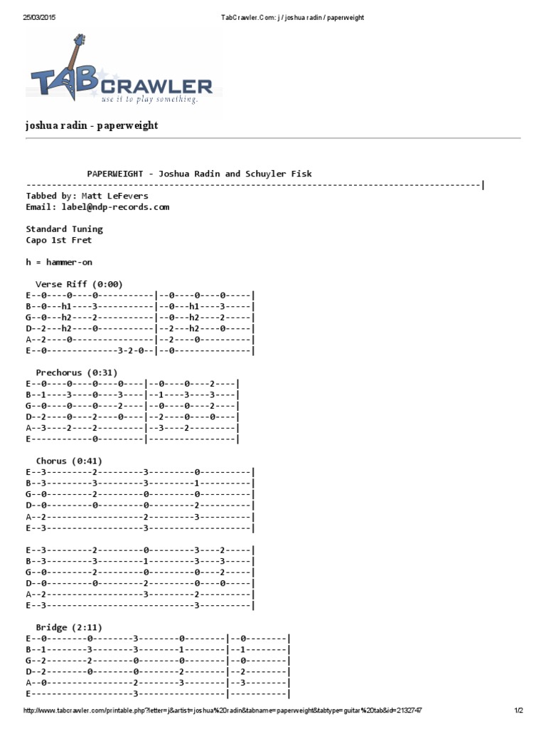 Paperweight Tab | Download Free PDF | European Musical Instruments ...