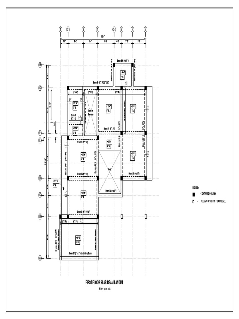 First Floor Slab Beam Layout 0 8 Drop 0 8 Drop 0 2 Drop Pdf