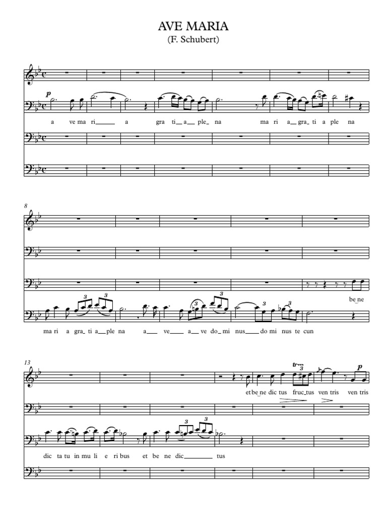 AVE MARIA (F Schubert) - Partitura Completa | PDF