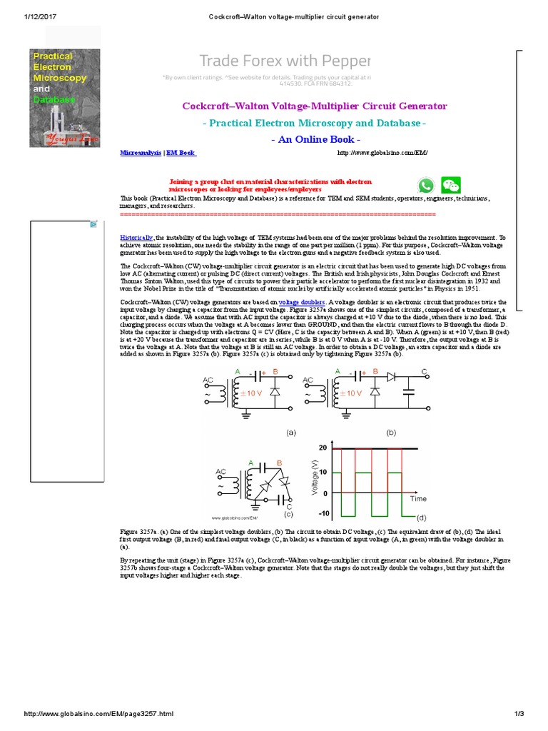 Cockcroft-Walton Voltage-Multiplier Circuit Generator | PDF | Force ...