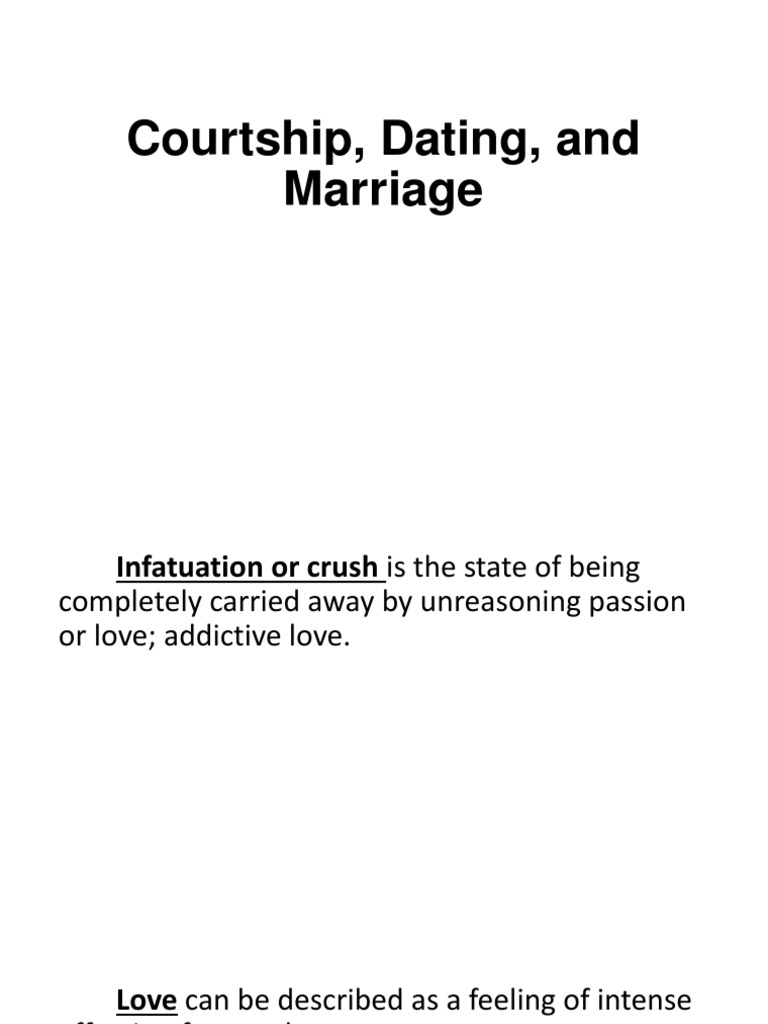 Courtship, Dating, and Marriage | PDF | Courtship | Intimate Relationships