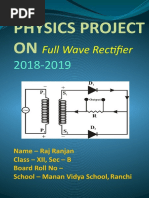 Full Wave Rectifier Class 12 Project | PDF | Rectifier | Diode