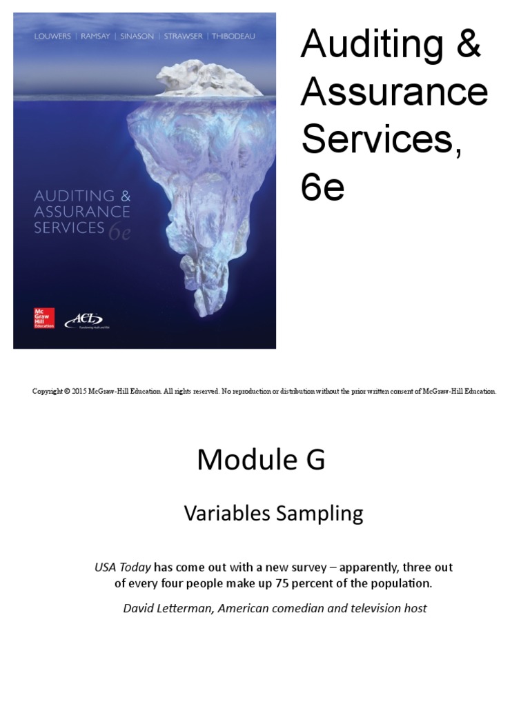 Variable Sampling | Sampling (Statistics) | Audit