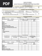 School Form 10 SF10 Learner's Permanent Academic Record For Junior High ...