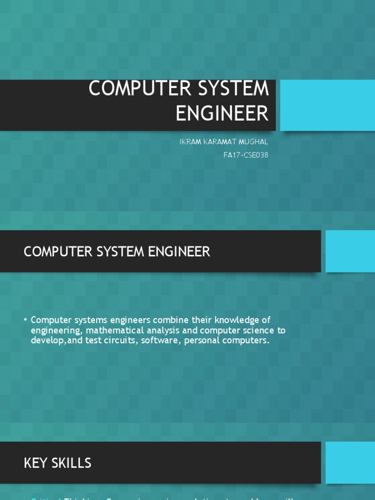Computer Systems Engineer Overview | PDF