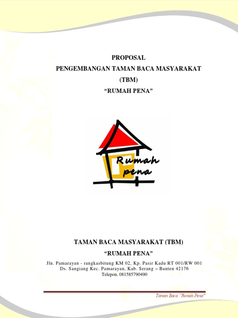 Proposal Pengembangan Taman Baca | PDF