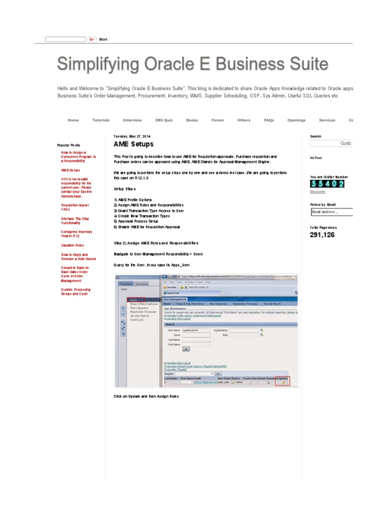AME Setups | PDF | Oracle Database | Internet Forum