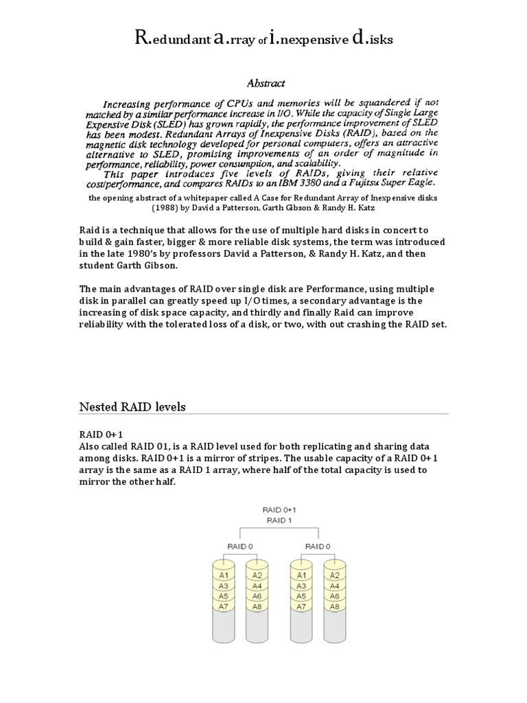 Raid | PDF | Digital Electronics | Areas Of Computer Science