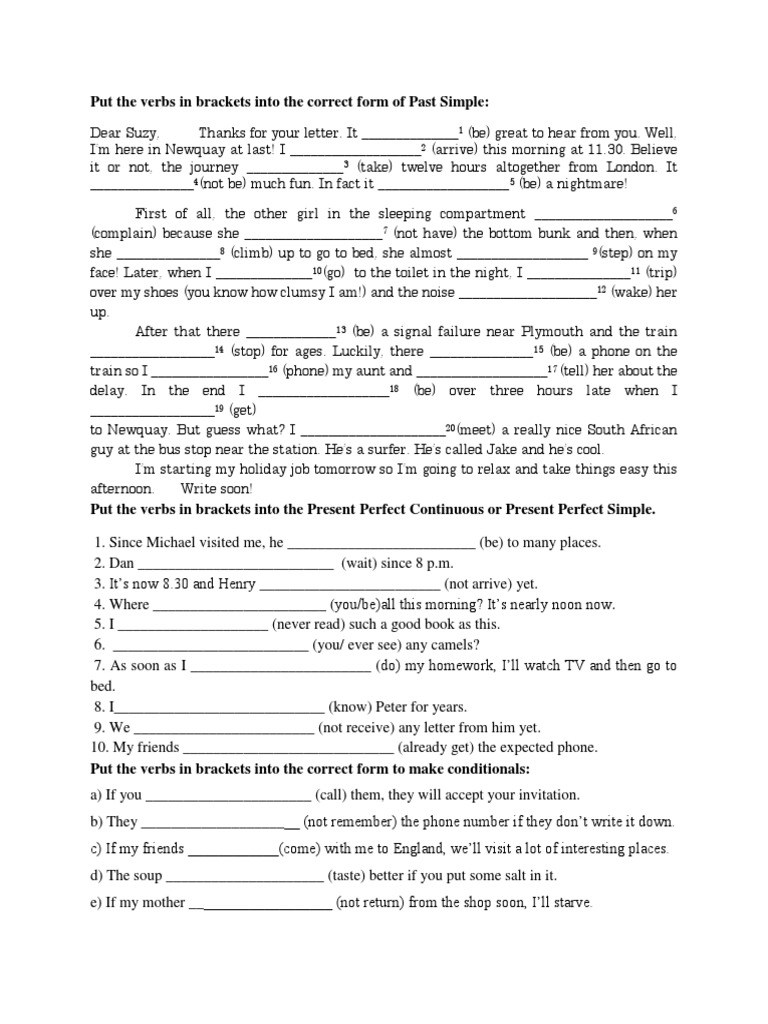 Past Simple - Worksheet | PDF