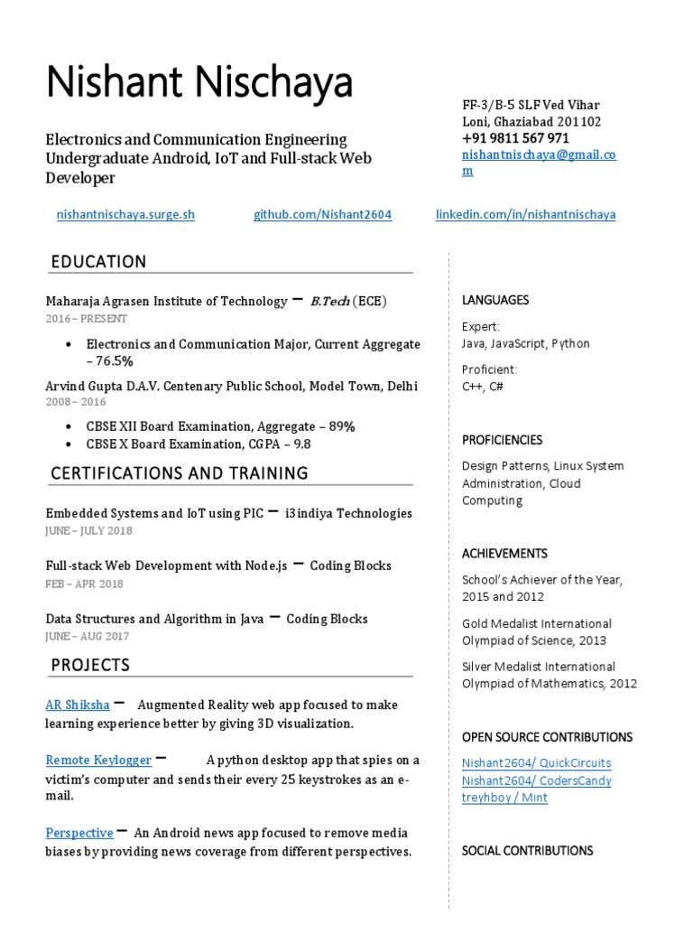 Resume Nisha NTN Is Chaya | PDF | Computer Science | Computing