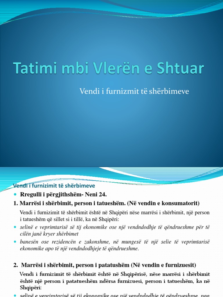 TVSH - Vendi I Furnizmit Të Shërbimeve | PDF