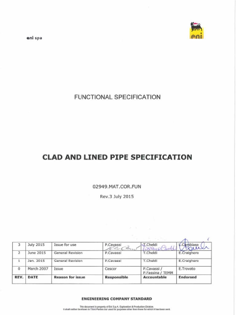 Lad and Lined Pipe Specification | PDF | Pipe (Fluid Conveyance) | Welding