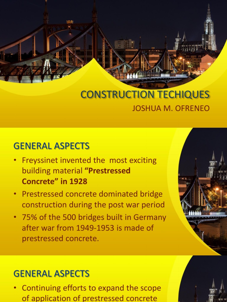 Methods of Construction of Prestressed Members | PDF | Prestressed ...