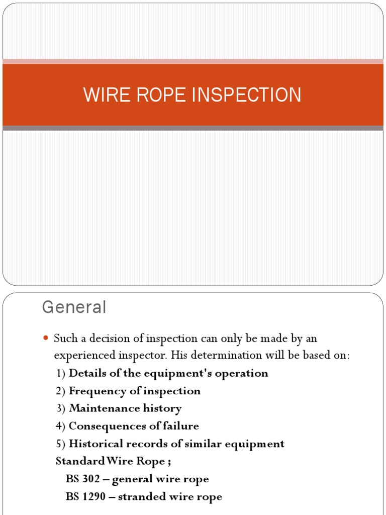 Wire Rope Inspection | PDF | Rope | Wire