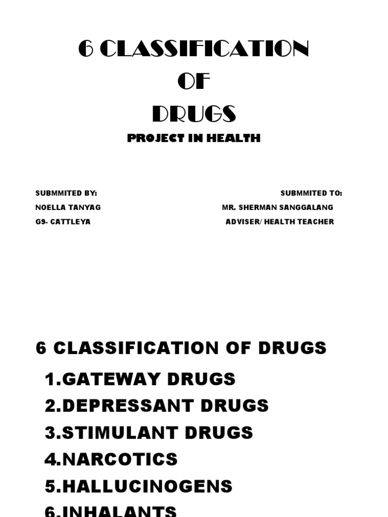 Drug Classifications in Health Education | PDF | Wellness