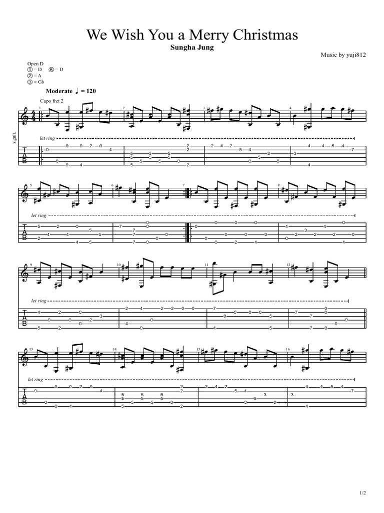 We Wish You a Merry Christmas Tabs | PDF | Leisure