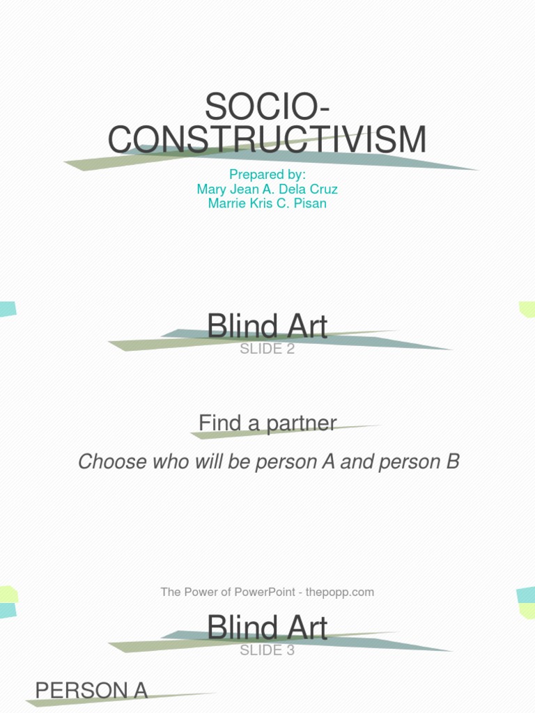 Socio-Constructivism: Prepared By: Mary Jean A. Dela Cruz Marrie Kris C. Pisan | PDF