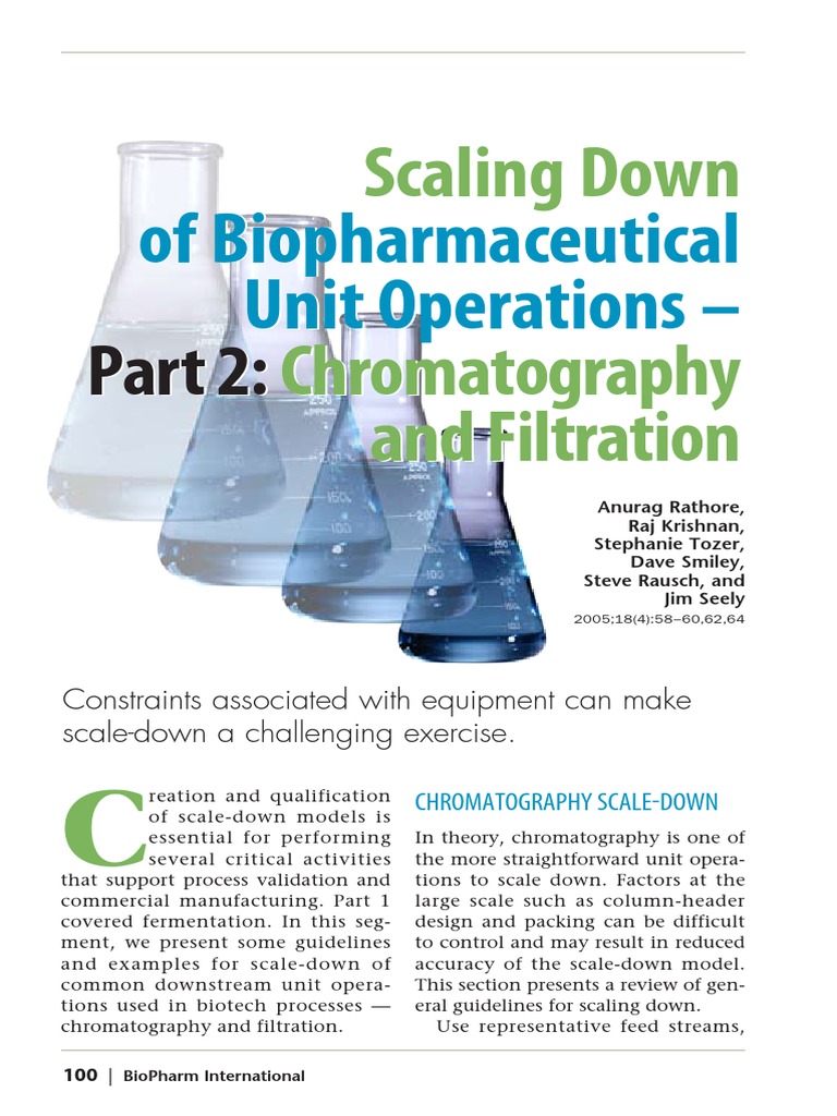 Scale-Down Models for Chromatography | PDF | Chromatography | Membrane