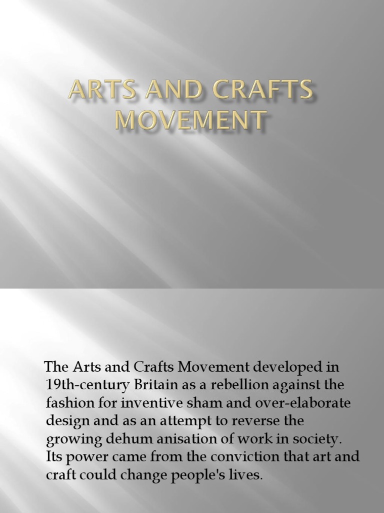Arts and Crafts Movement | PDF | Arts And Crafts Movement ...