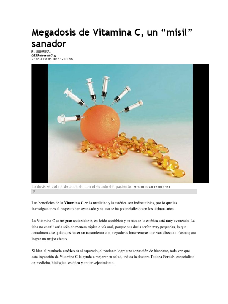 Megadosis de Vitamina C | Vitamina C | Vitamina